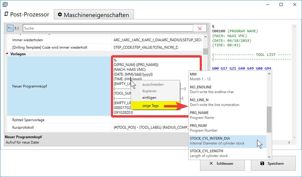 SimplexCAM Postprozessor